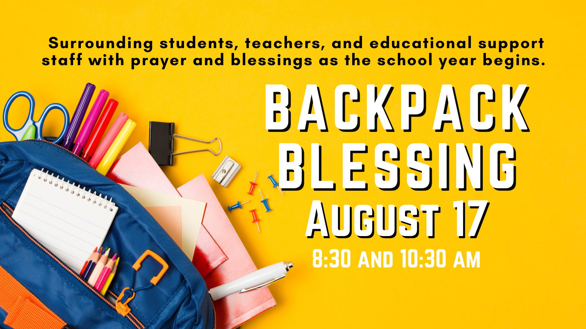 Backpack Blessing - Brecksville United Methodist Church